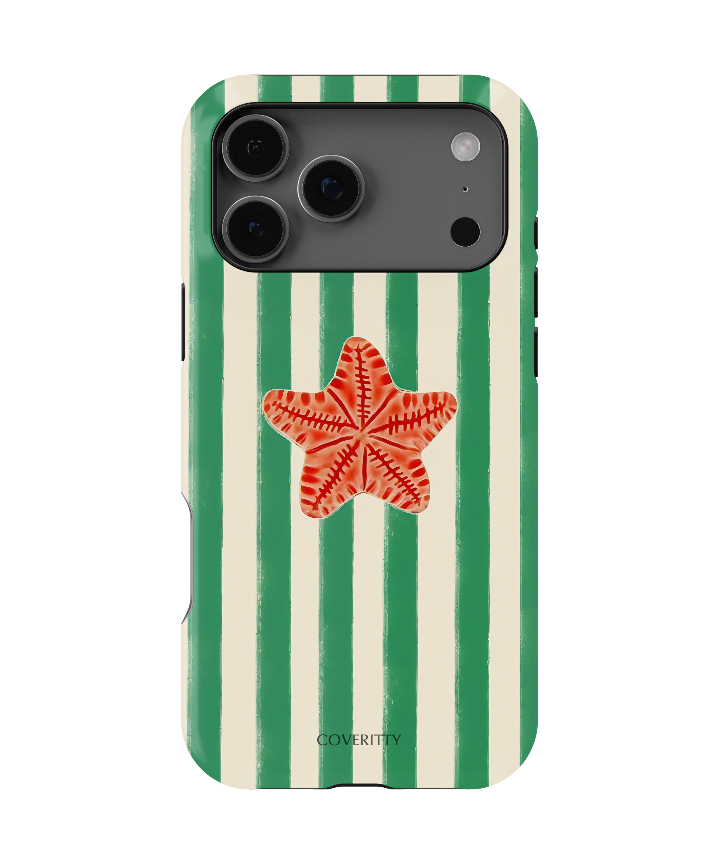 Endless Summer Phone Case – Coastal Stripes & Starfish Design – COVERITTY