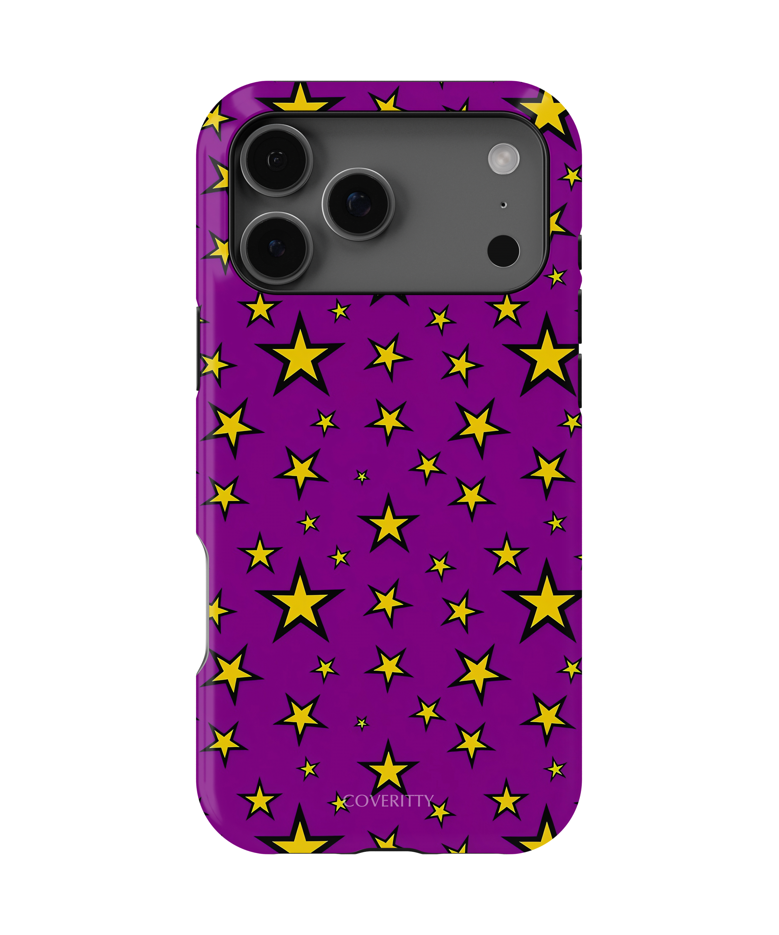 Starlight Burst Phone Case – Purple Star Pattern Protective Cover ...